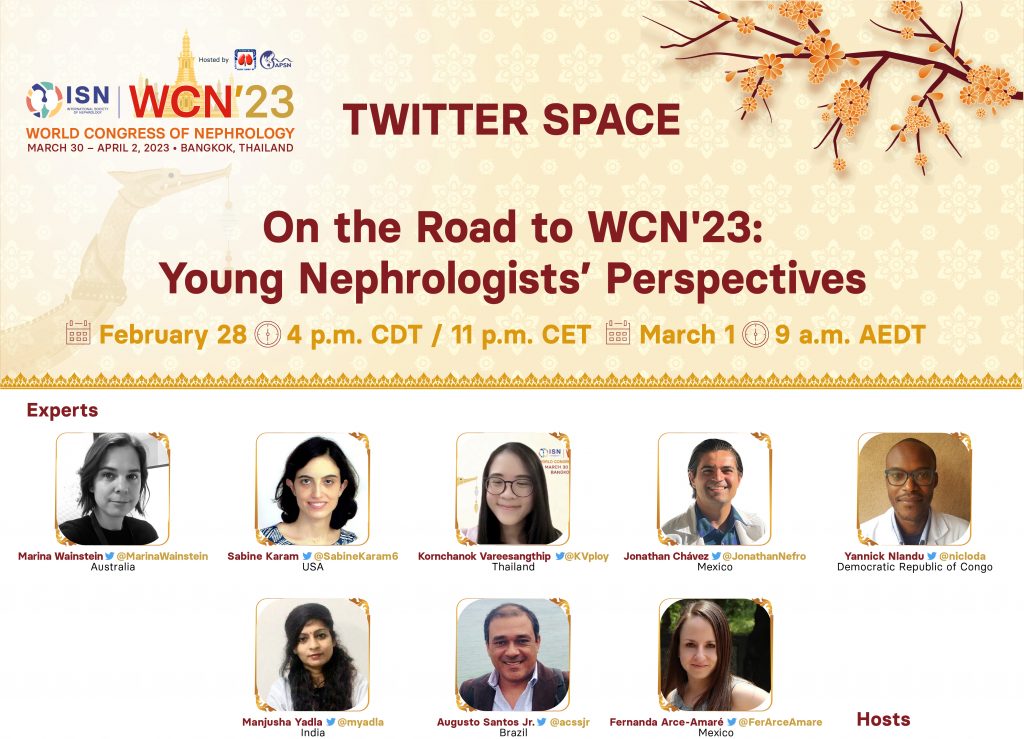 Twitter Spaces - World Congress of Nephrology 2023