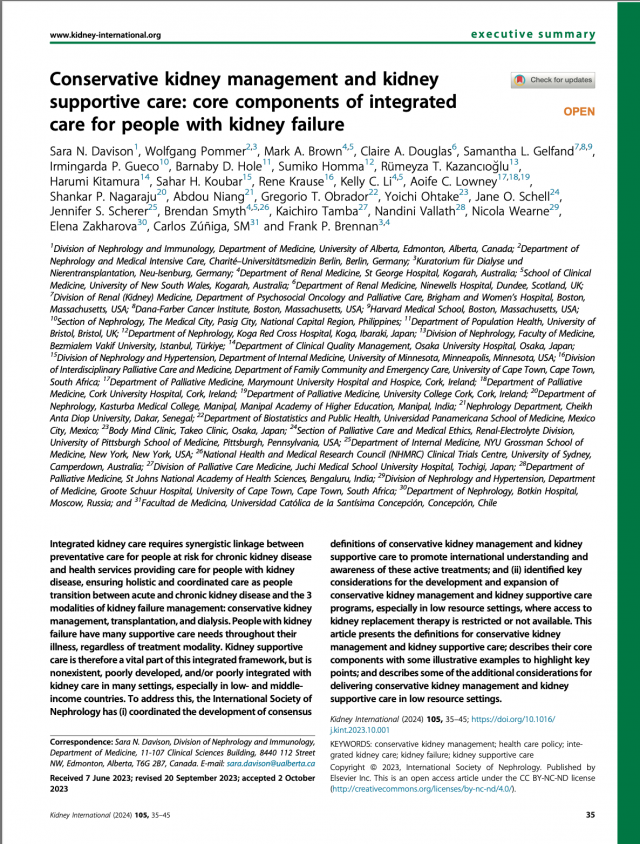 Dialysis Toolkit - International Society of Nephrology